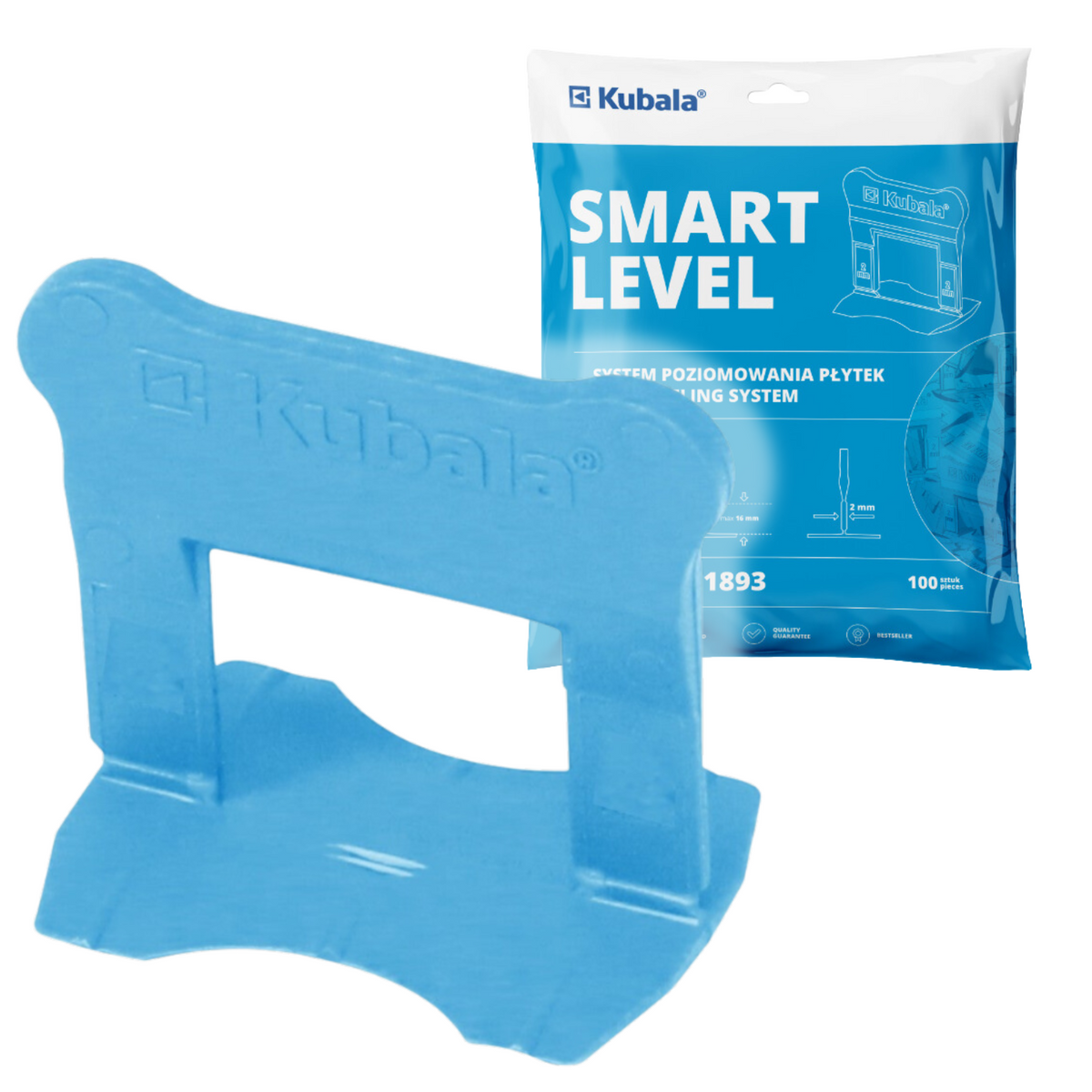 Klipsy do poziomowania płytek Kubala smart level 1mm 1892 ( 100 szt ...